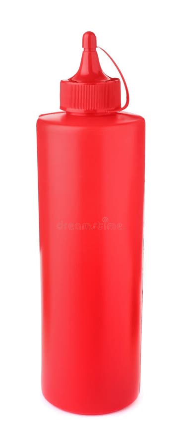 Plastic Bottle of Tasty Ketchup Isolated on White Stock Photo - Image ...