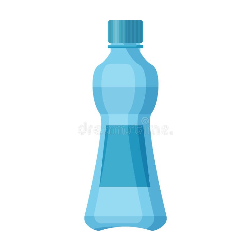 Plastic Bottle Vector Icon.Cartoon Vector Icon Isolated on White ...