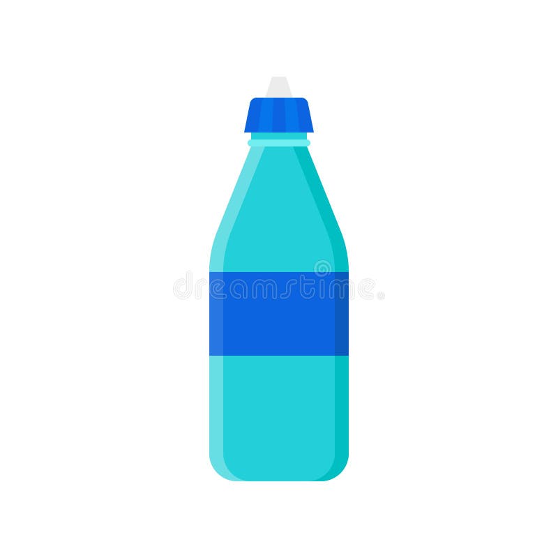 Plastic Bottle Vector Illustration, Flat Style Icon Stock Vector ...