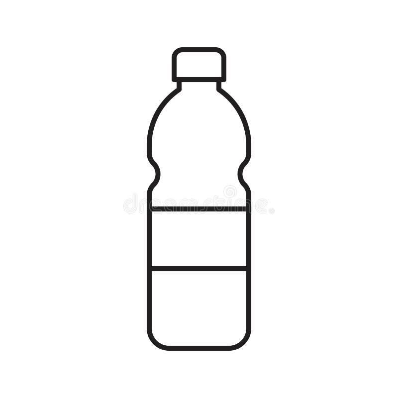 Plastic Bottle Vector Illustration, Line Style Icon Stock Vector ...