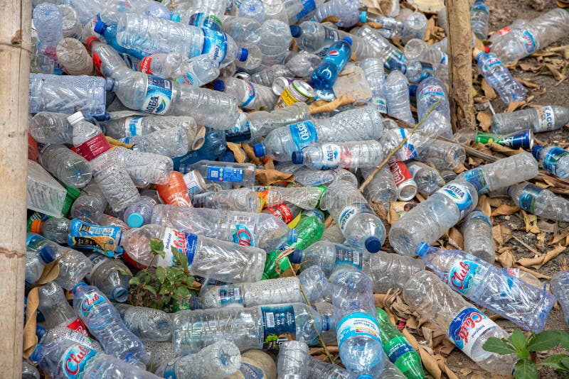 Plastic Bottle Waste in Bali , July , 28 2019 Editorial Photography ...