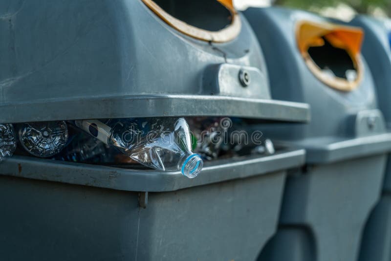 Plastic Bottle Waste in Garbage Bin Stock Image - Image of recycling ...