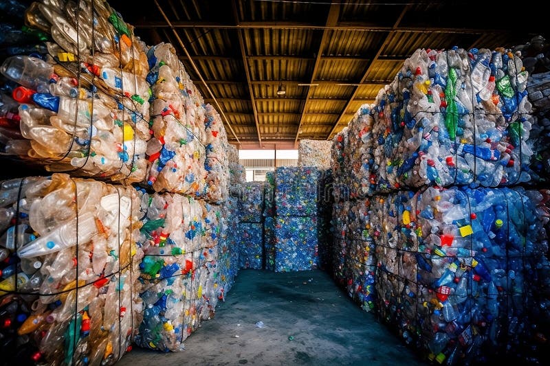 Plastic Bottle Waste Recycling Center. Ecological Recycling of Plastic ...