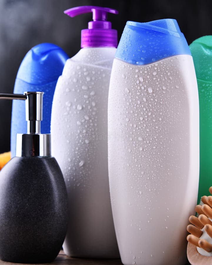 Plastic Bottles of Body Care and Beauty Products Stock Image - Image of ...