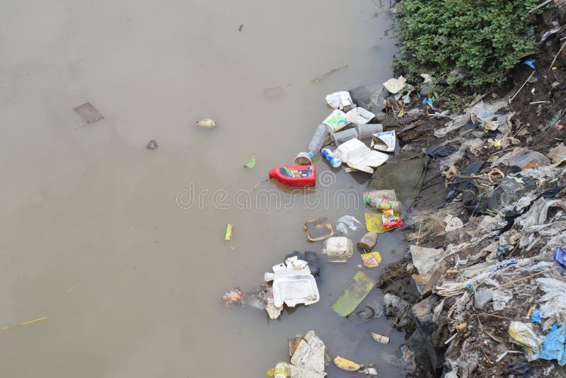 Plastic Bottles, Cans, Packages and Other River Waste Editorial ...