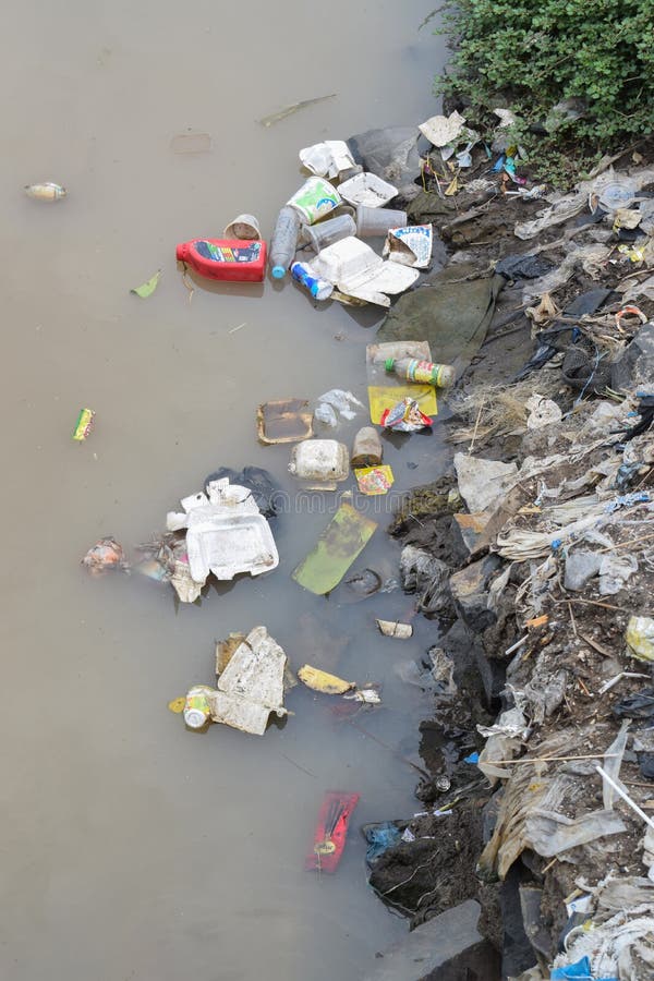 Plastic Bottles, Cans, Packages and Other River Waste Editorial ...