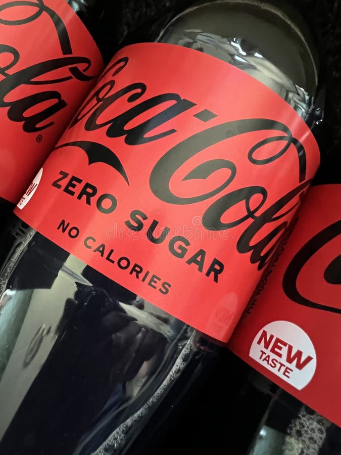 Plastic Bottles with Coca Cola Zero. Editorial Photo - Image of liquid ...