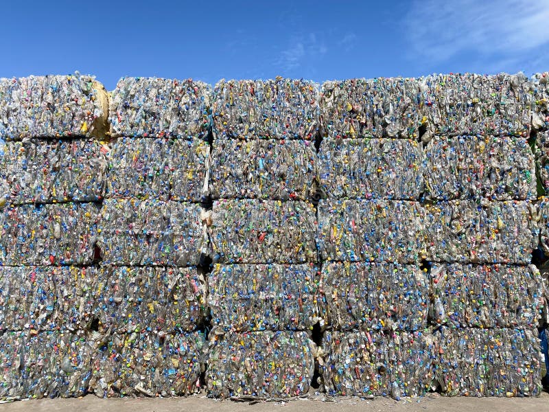 Plastic Bottles,compressed into Bales Stock Photo - Image of ...