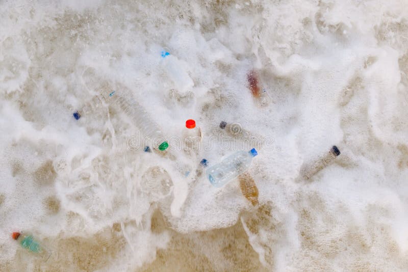 Plastic Bottles in Frothing Water Stock Photo - Image of recycle ...