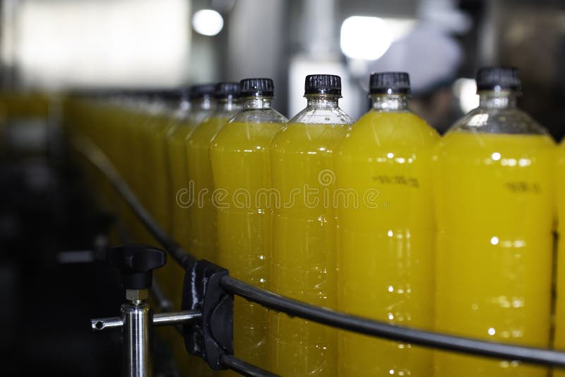 Plastic Bottles of Lemonade Factory Editorial Stock Photo - Image of ...