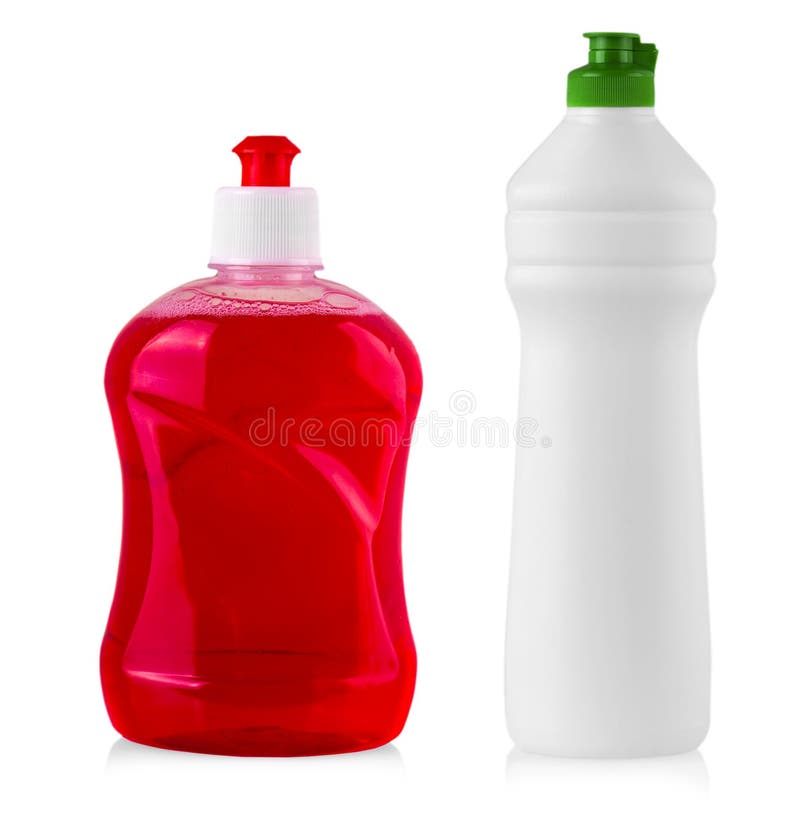 Plastic Bottles with Liquid Laundry Detergent, Cleaning Agent, B Stock ...