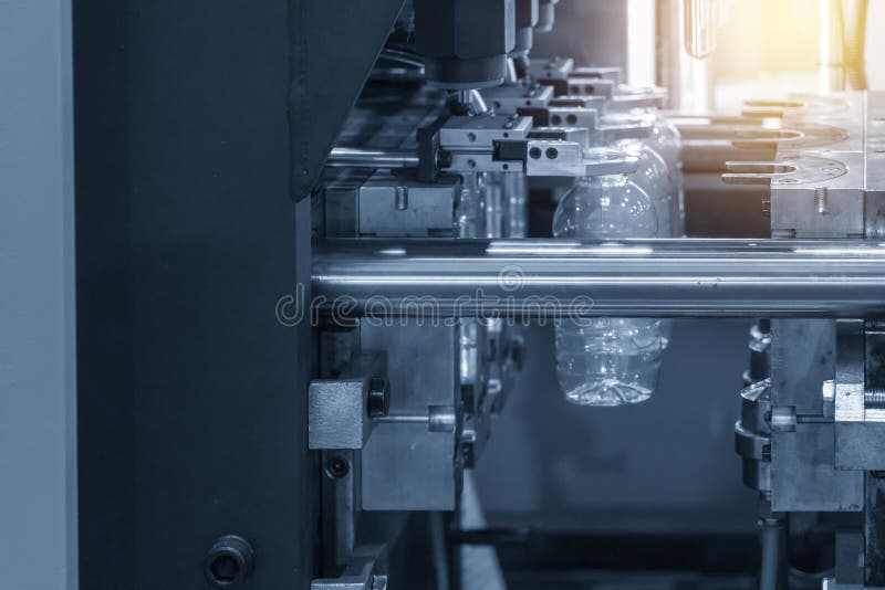 The Plastic Bottles Manufacturing Process Stock Image - Image of line ...