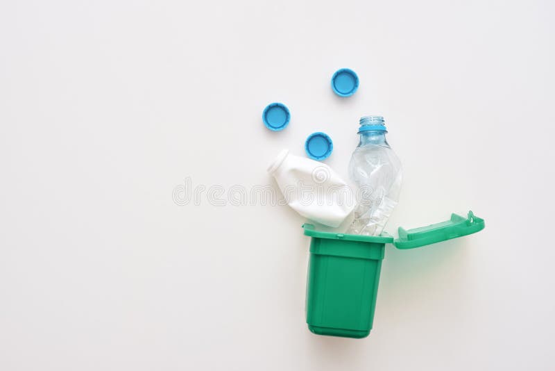 Plastic Bottles from Milk and Water, Stock Image - Image of garbage ...