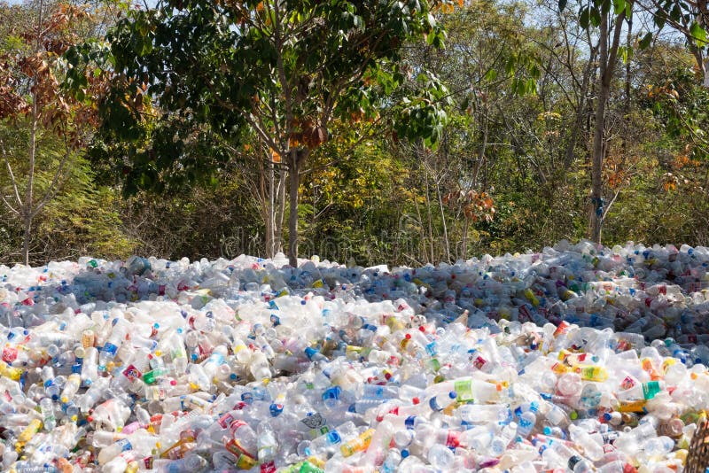Plastic Bottles in the Nature Editorial Stock Image - Image of industry ...