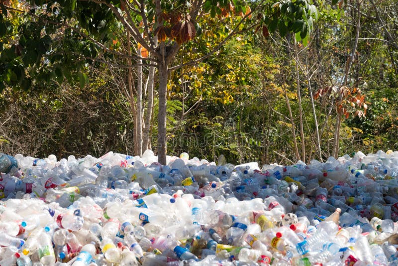 Plastic Bottles in the Nature Editorial Stock Image - Image of industry ...