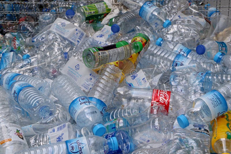 Plastic Bottles in Recycle Bin Editorial Photography - Image of bottle ...