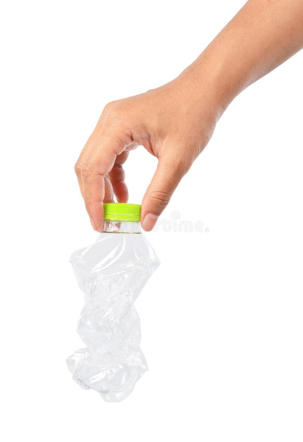 Recycling: Hand Holding Bag with Plastic Bottles Stock Photo - Image of ...