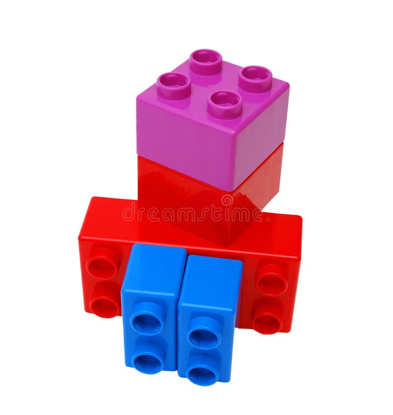 Plastic bouwstenen stock afbeelding. Image of doos, kubus - 24410795