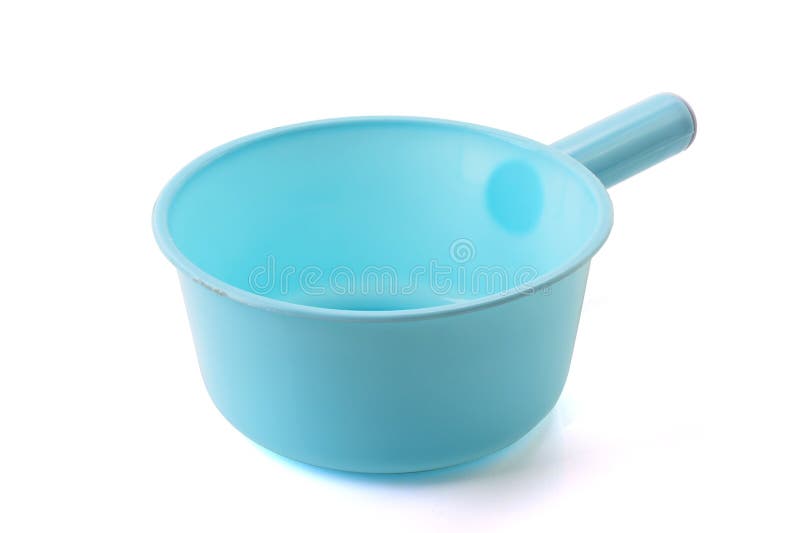 Plastic Bowl with Handle Isolated on White Background Stock Photo ...