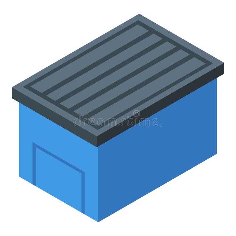 Plastic Box Icon, Isometric Style Stock Vector - Illustration of ...