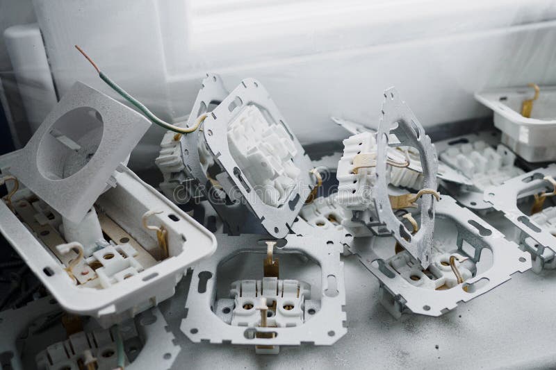 Plastic Box for Installation of Industrial Socket Switch Stock Photo ...