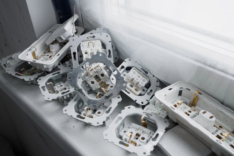 Plastic Box for Installation of Industrial Socket Switch Stock Image ...