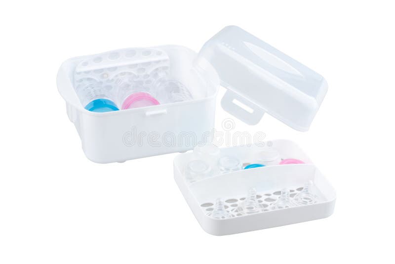 Plastic Box for Keeping Baby Milk Bottles Stock Photo - Image of wash ...