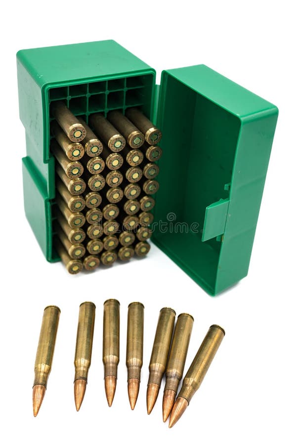 Plastic Box with 30-06 Springfield Caliber or 7.62 X 63 War Rifle ...