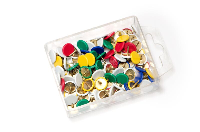 Box of thumbtacks stock photo. Image of thumbtacks, simplicity - 28005500