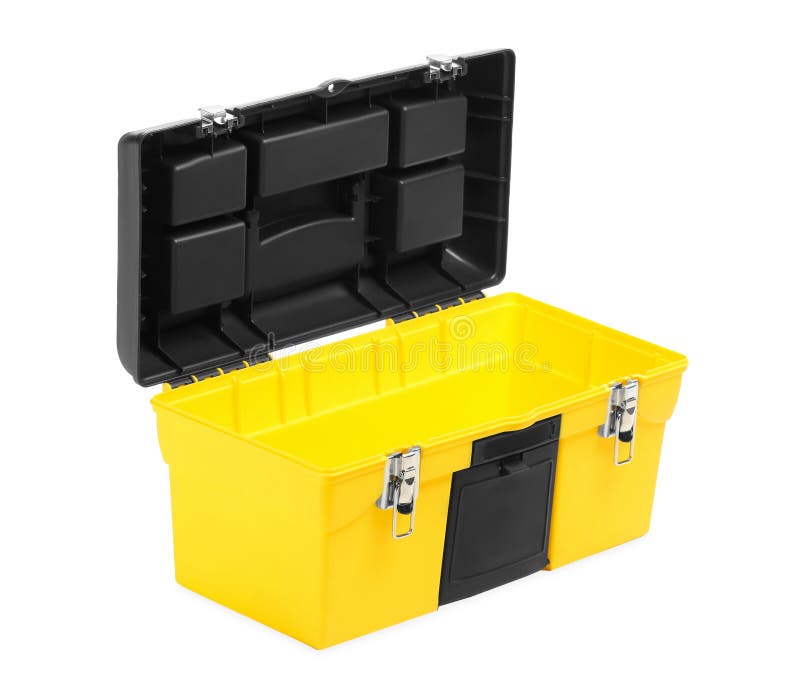 Plastic Box for Tools Isolated on White Stock Photo - Image of tool ...
