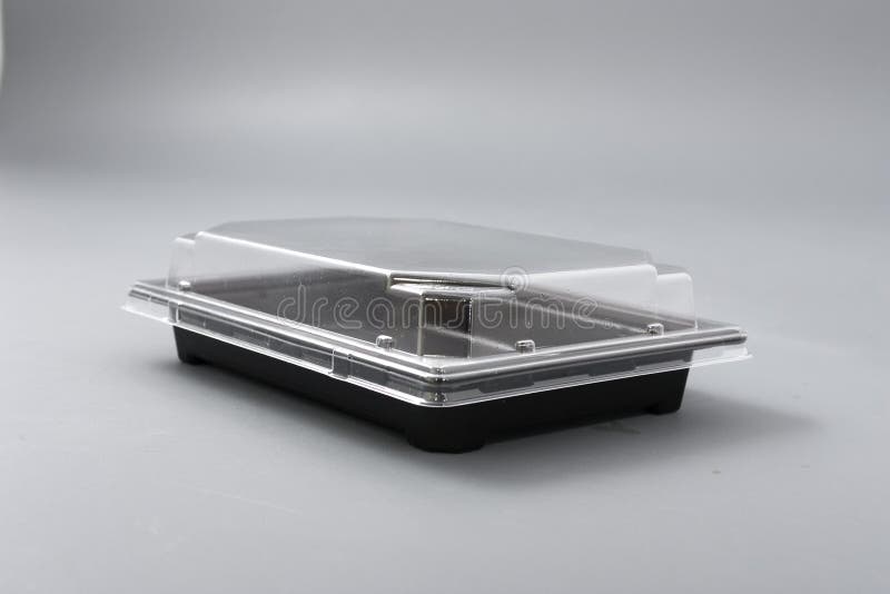 Plastic Box with Transparent Cover for Food Stock Photo - Image of ...