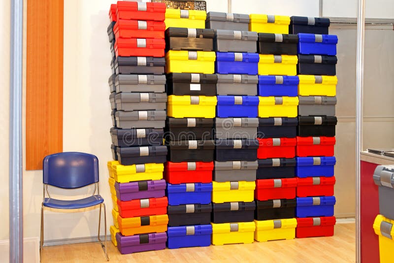 Plastic boxes stock photo. Image of case, storage, equipment - 25506408