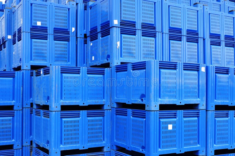 Bright Colorful Plastic Boxes. Stock Image - Image of color, background ...