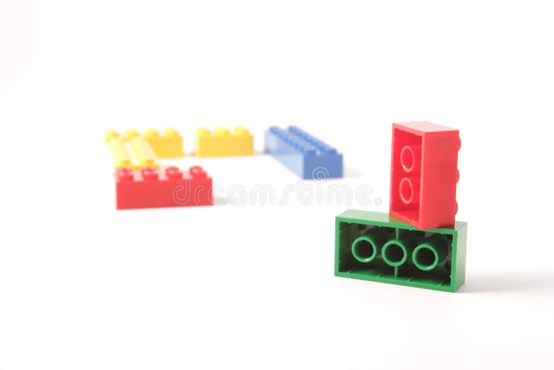 Plastic bricks stock image. Image of expansion, green - 23731495