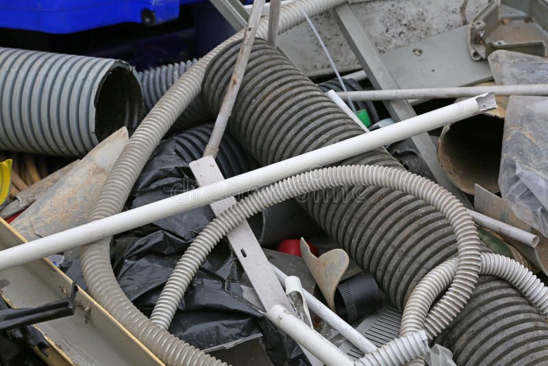 Plastic Broken Pieces in a Deposit of Waste Collection Center Stock ...