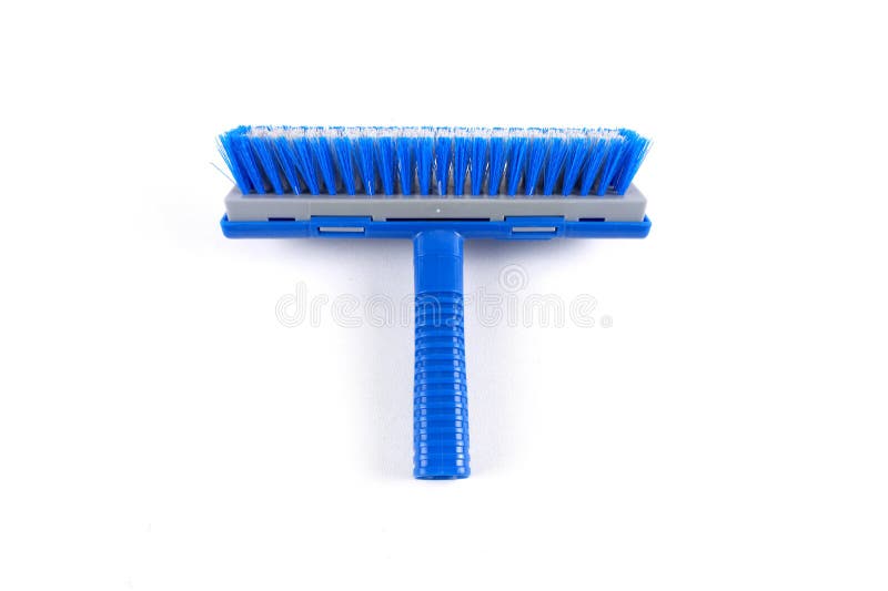 Plastic Broom Multi Purpose Brush . Brush Blue Cleaning Kit Isolated ...