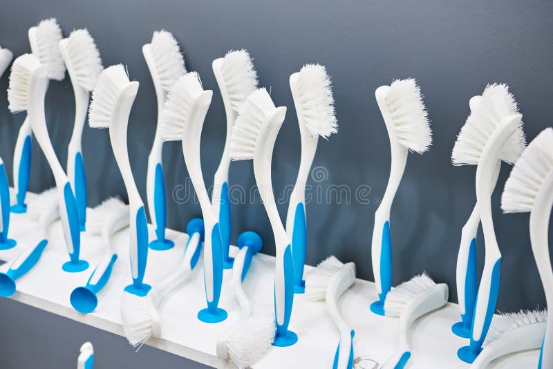 Plastic Brushes for Cleaning Stock Image - Image of business, housework ...