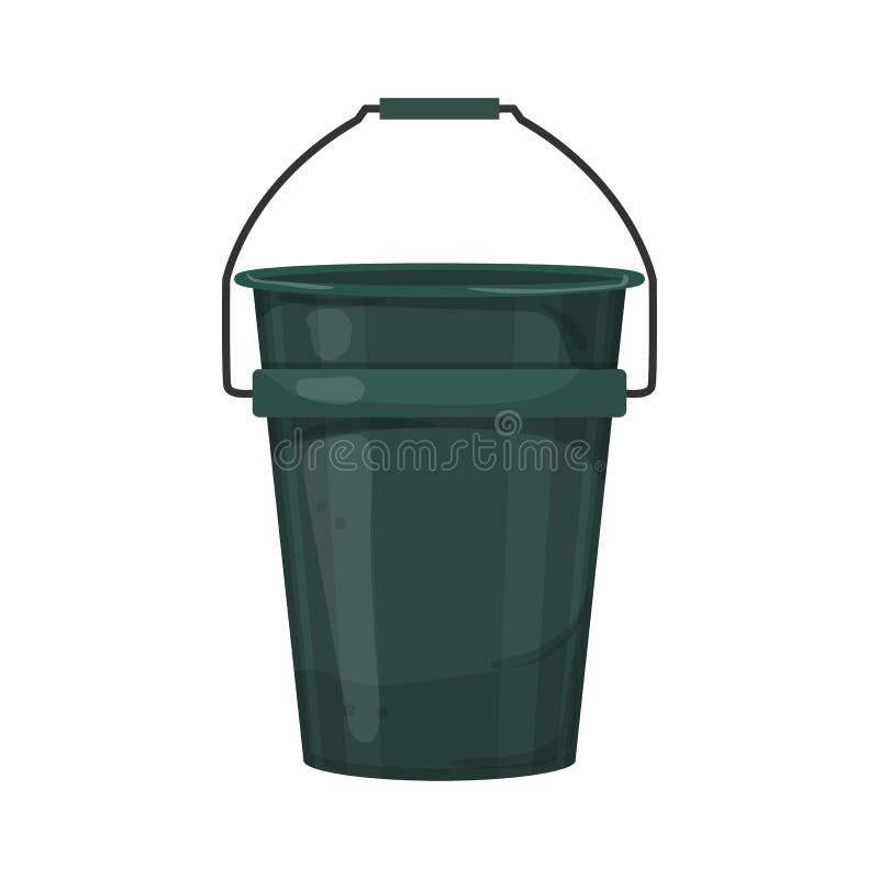 Plastic Plastic Bucket Container Cartoon Vector Illustration Stock ...