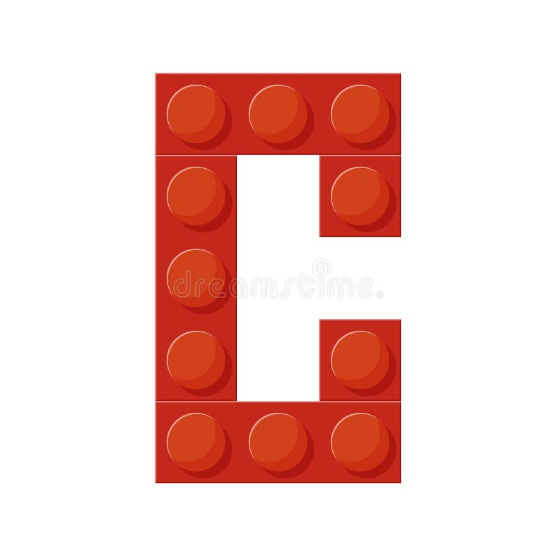 Plastic Building Blocks Alphabet. the Letter C. Stock Vector ...
