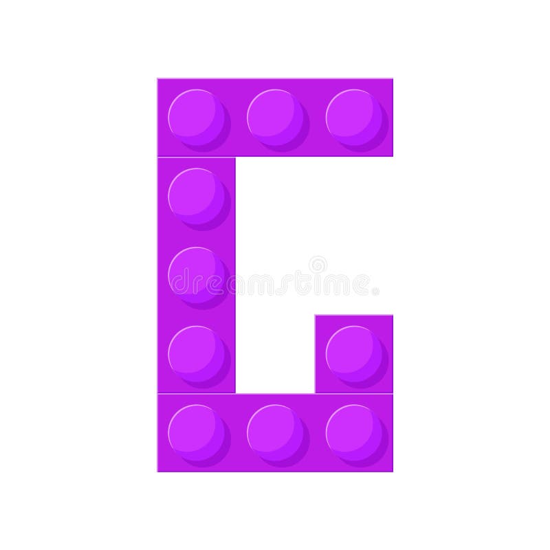 Plastic Building Blocks Alphabet. the Letter G Stock Vector ...