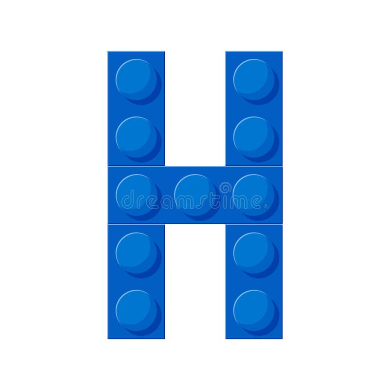 Plastic Building Blocks Alphabet. the Letter H Stock Vector ...