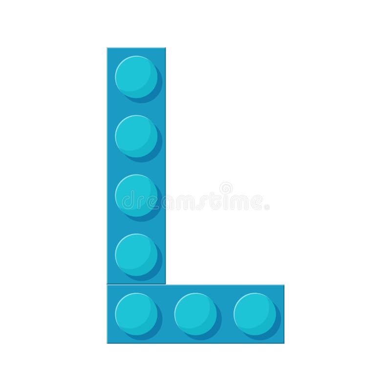 Plastic Building Blocks Alphabet. the Letter L Stock Vector ...