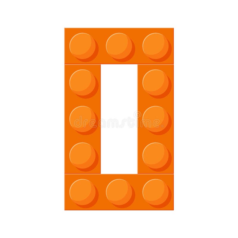 Plastic Building Blocks Alphabet. the Letter O Stock Vector ...