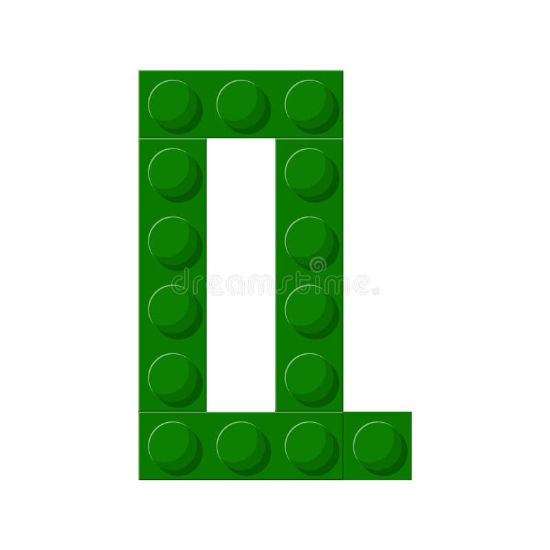 Plastic Building Blocks Alphabet. the Letter Q Stock Vector ...