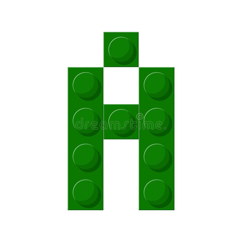 Plastic Building Blocks Alphabet. the Letter a Stock Vector ...
