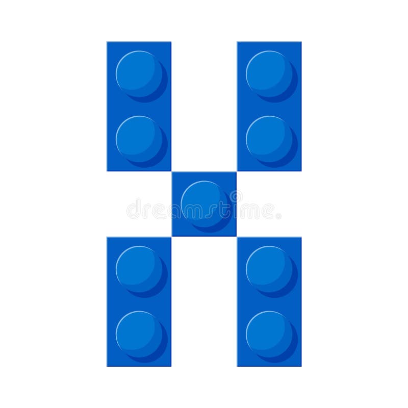 Plastic Building Blocks Alphabet. the Letter M Stock Vector ...