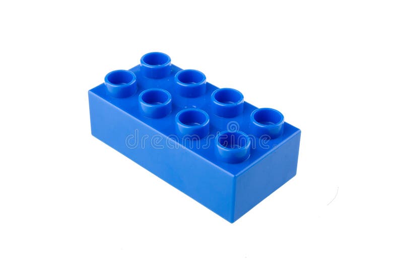 Blue building block stock image. Image of childhood, blue - 2092013