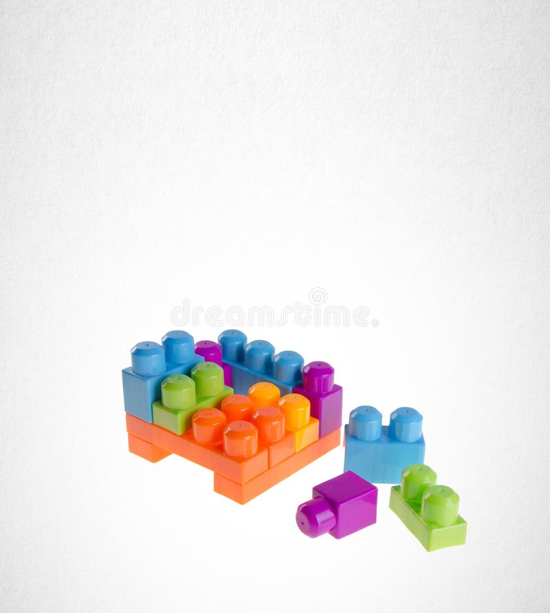 Plastic Building Blocks or Lego Blocks on a Background. Stock Photo ...