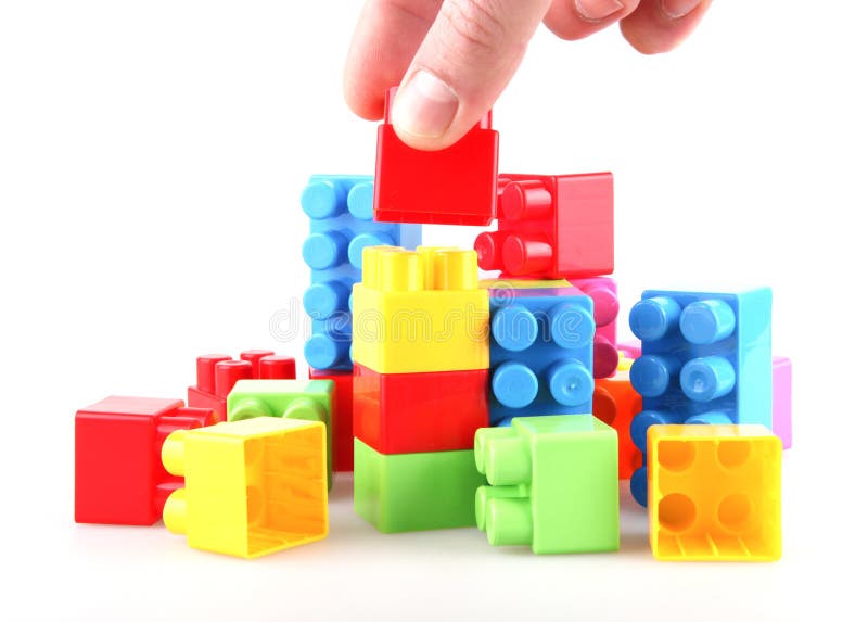 Plastic building blocks stock photo. Image of connect - 133146168