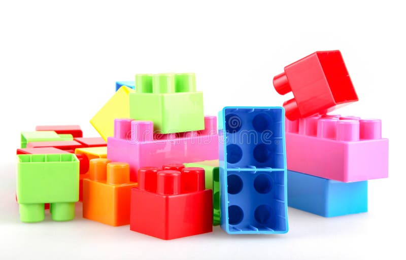 Plastic building blocks stock image. Image of create - 133146253